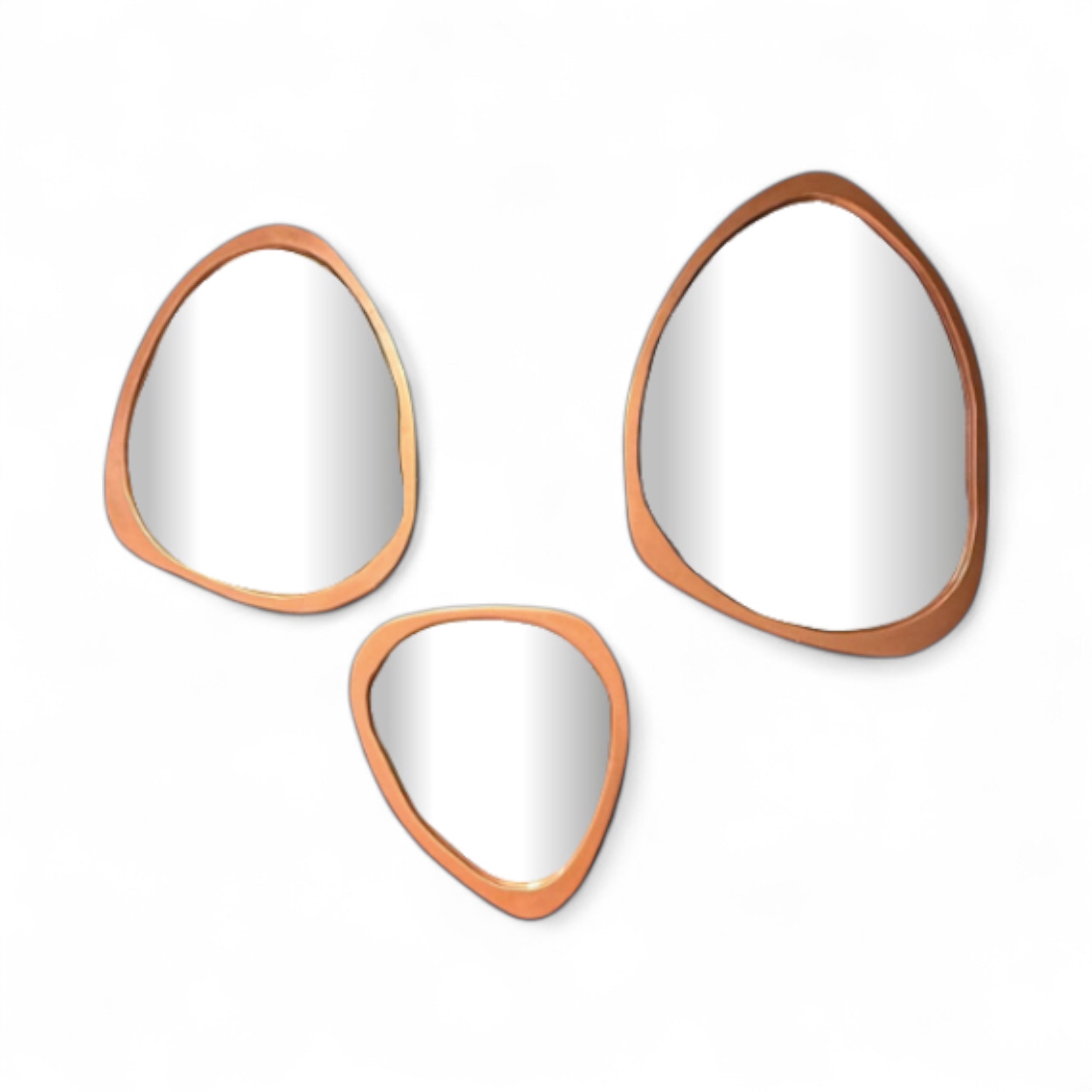 ESPEJOS GOLDSTONE BRONCE SET DE TRES PIEZAS – DECOREMX